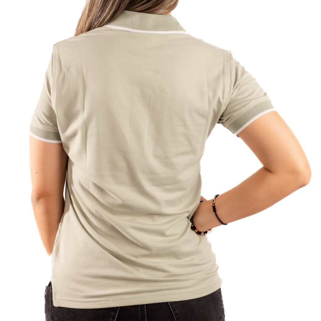 Polo Institucional Verde, Bordes Blancos – Mujer – Tienda UTP