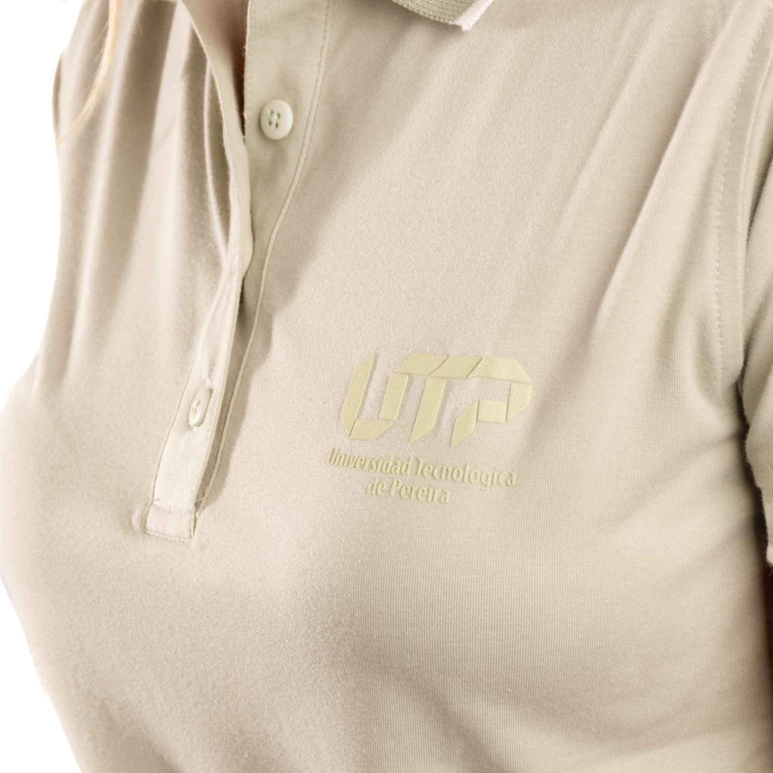 Polo Institucional Verde, Bordes Blancos – Mujer – Tienda UTP