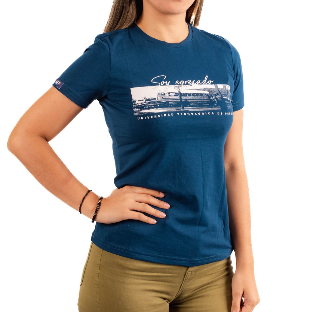 T-shirt mujer azul”Soy Egresado” – Tienda UTP