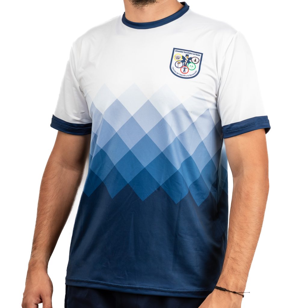 T-Shirt Ciencias Del Deporte Blanca con Azul – Hombre – Tienda UTP