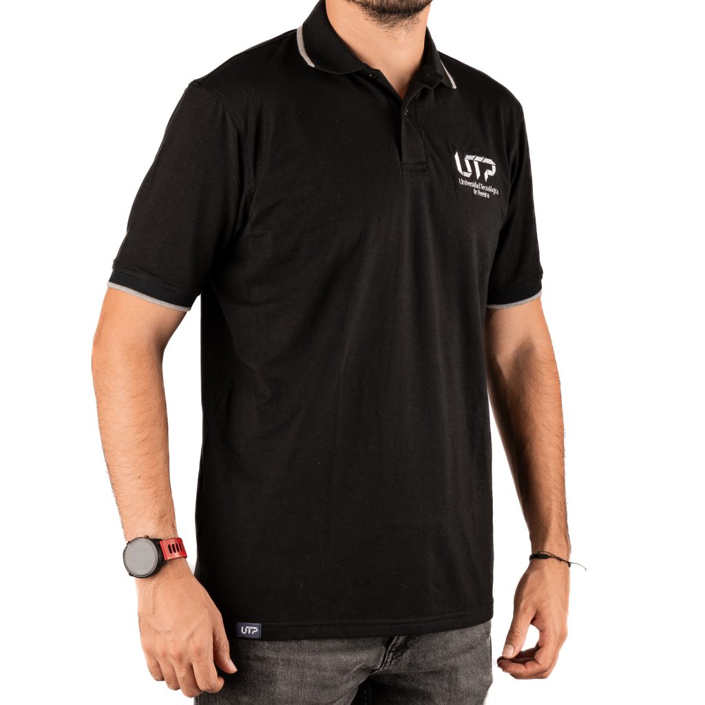 Polo Institucional Negra Bordada – Hombre – Tienda UTP